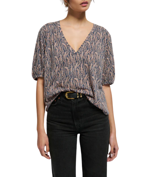 Edie shirred top - midnight – Mason-Mayes